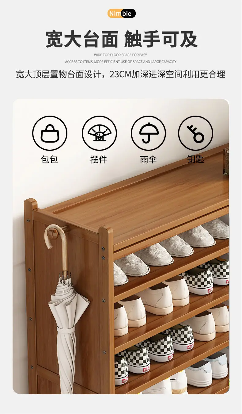 Tủ Giày Chống Bụi Dung Tích Lớn Dễ Dàng Lắp Đặt Móc Bên Dày Rèm Gấp Tự ...