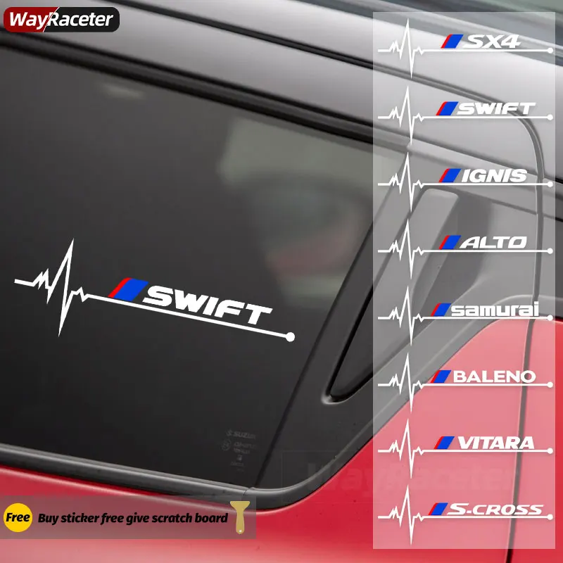 Reflective Window Sticker For Suzuki Sx4 Ignis Alto Jimny Samurai ...