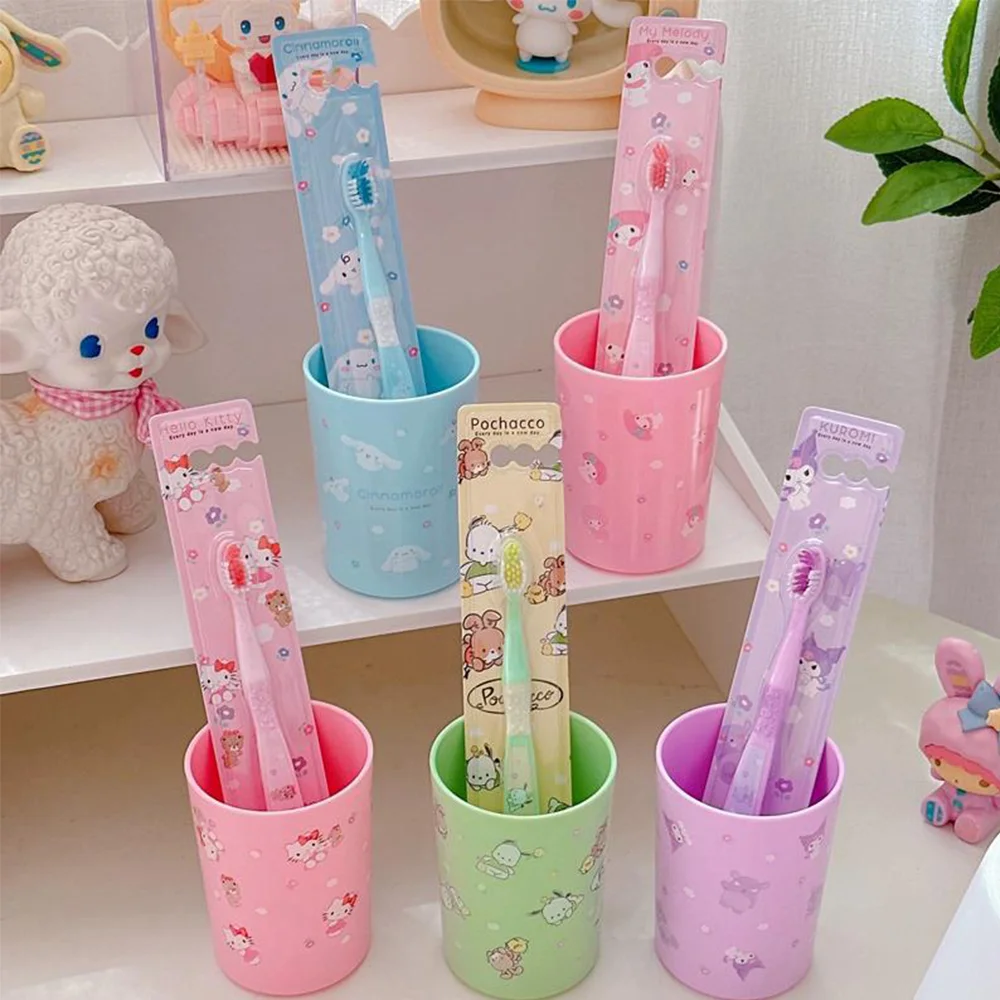Kawaii-Sanrio-Toothbrush-Kuromi-Mouthwash-Cup-Cute-Hello-Kitty-My ...