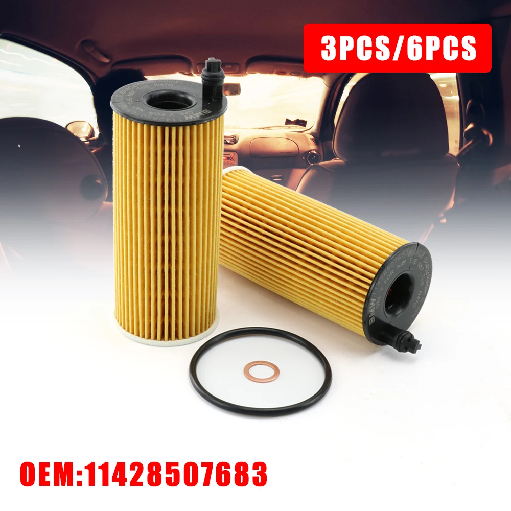 3PCS-6PCS-11428507683-Oil-Filter-Kit-HU6004X-E204HD218-for-X3-X5-328d ...