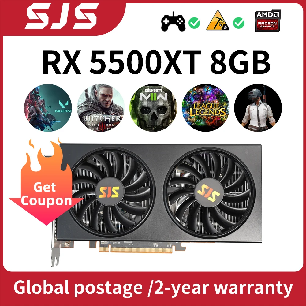 SEJISHI-RX-5500XT-8G-Gaming-Graphics-Card-8G-128Bit-GDDR6-RX5500-XT-8GB ...