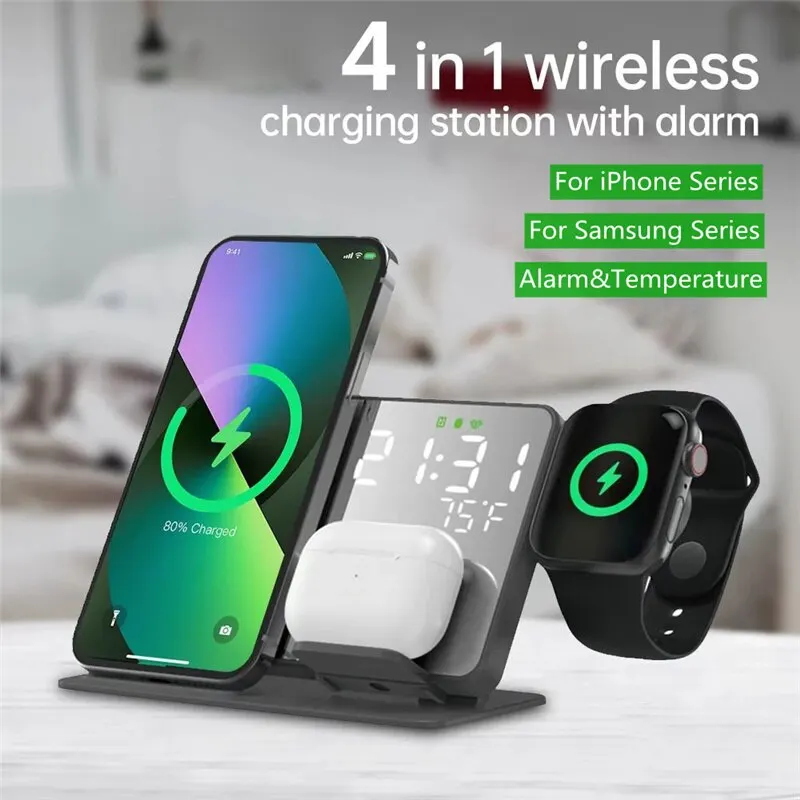 4-In-1-Wireless-Charger-Stand-Alarm-Clock-Temperature-Fast-Charging ...