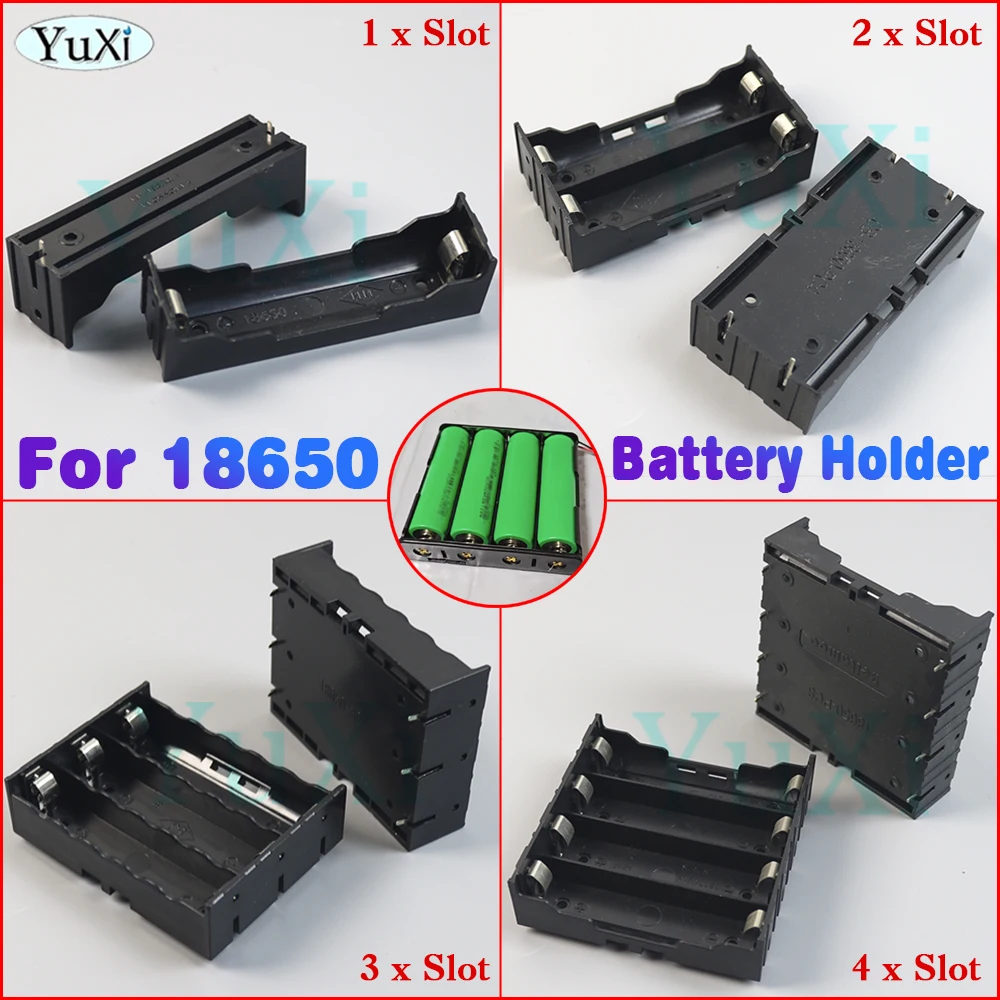 1Pc-18650-Battery-Holder-with-Hard-Pin-Black-18650-Battery-Storage-Box ...