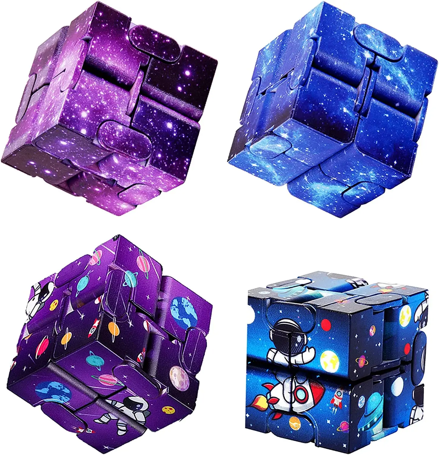 Infinity Magic Cube Starry Sky Square Puzzle Toys Four Corner Maze Toys ...