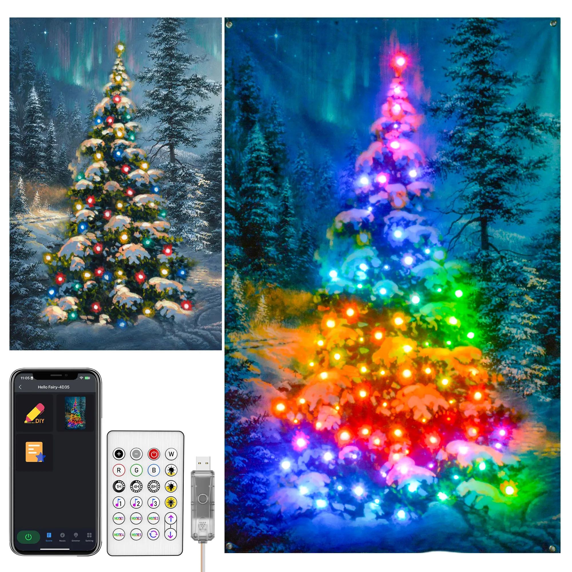 80LED-App-Controlled-Oil-Painting-LED-Light-for-Wall-Canvas-RGB-Smart ...