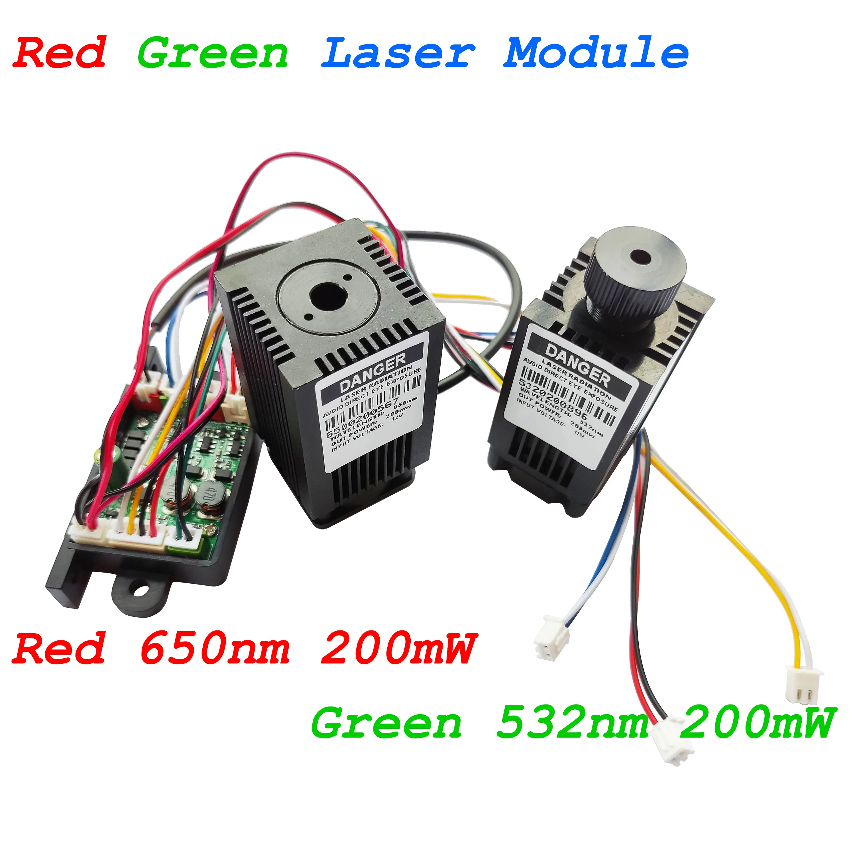 Red-Green-Laser-Module-200mW-532nm-and-650nm-Laser-with-TTL-driver ...