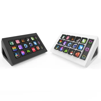 2024 Visual Stream Deck Keyboard LCD Button 15 Keys Live Content Creation Controller Custom ...