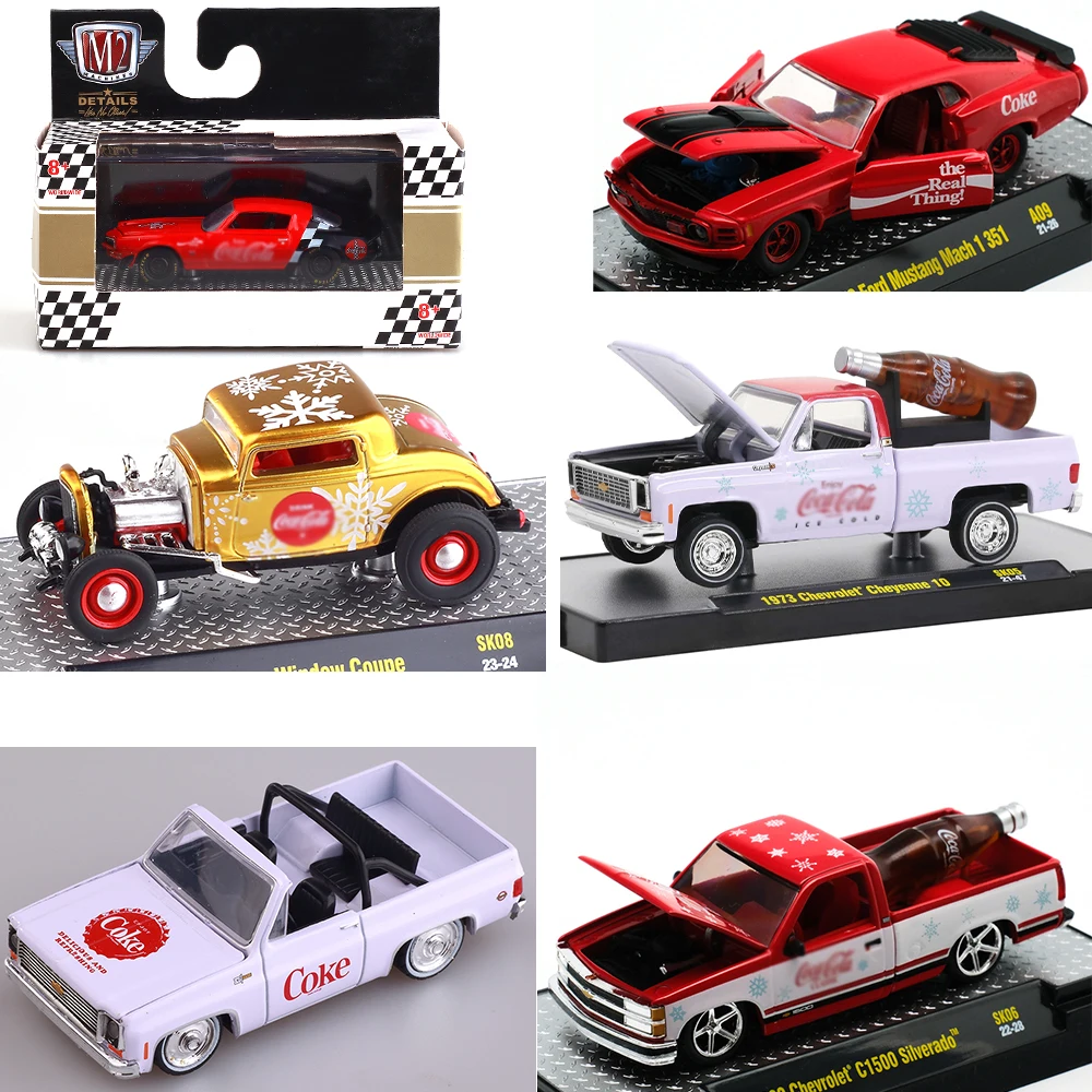 M2-Machine-1-64-Diecast-Alloy-Model-Car-Pickup-Truck-Coke-Series-Hidden ...