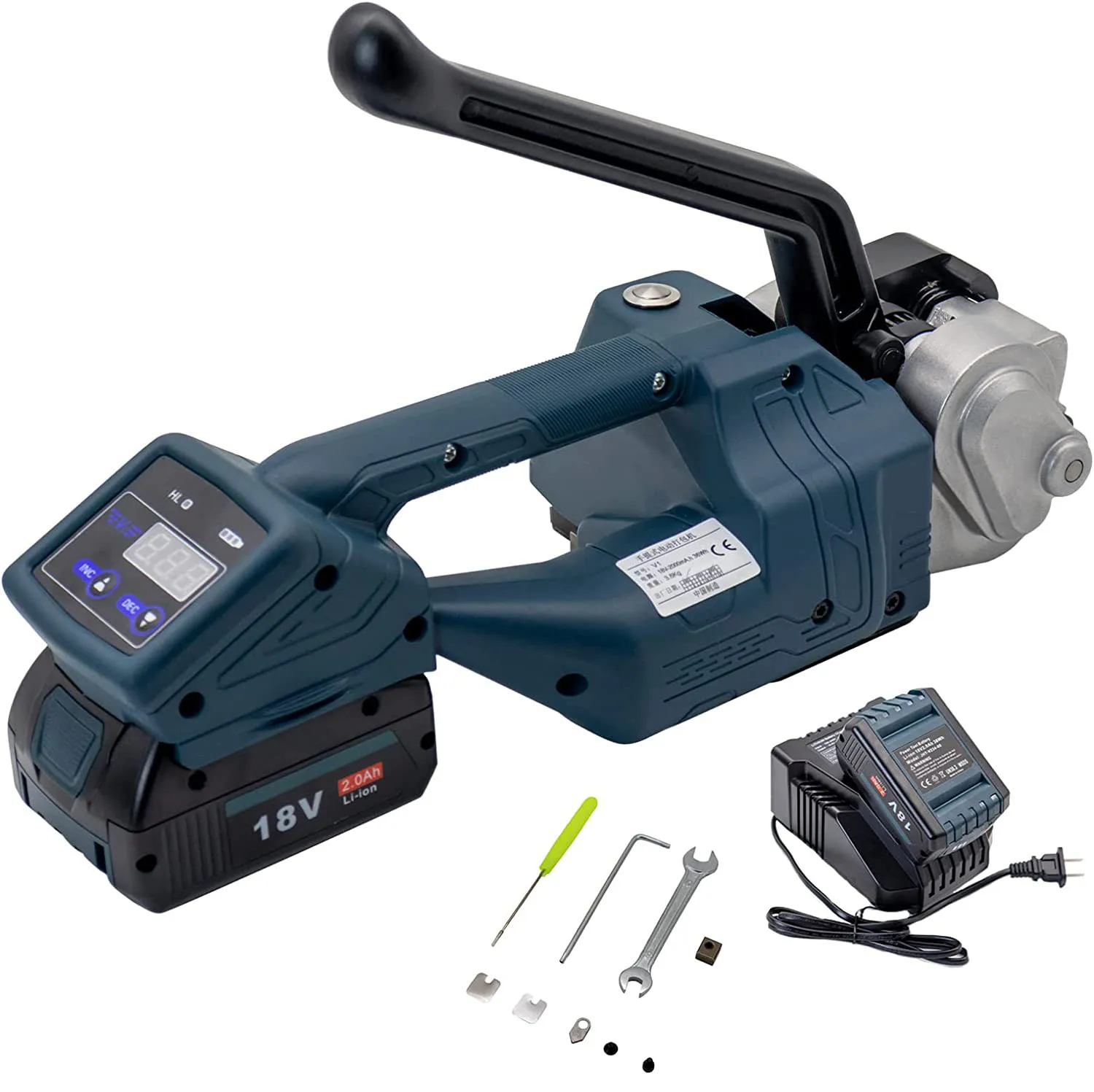 V1 Portable Electric Strapping Machine 13 16mm PP PET Strap Packing ...