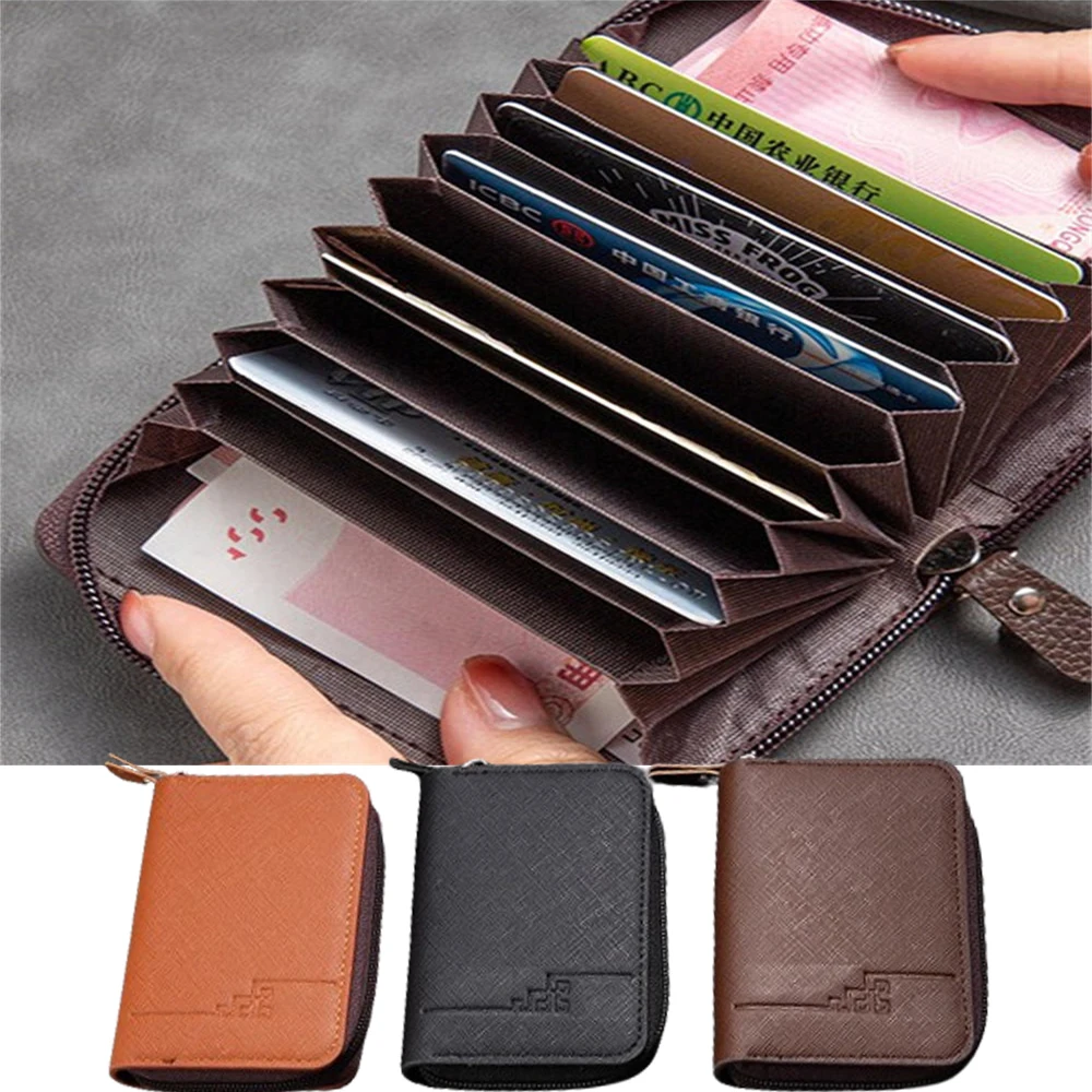 Multi-Slot-Card-Holder-PU-Business-Bank-Credit-Bus-ID-Card-Holder-Cover ...