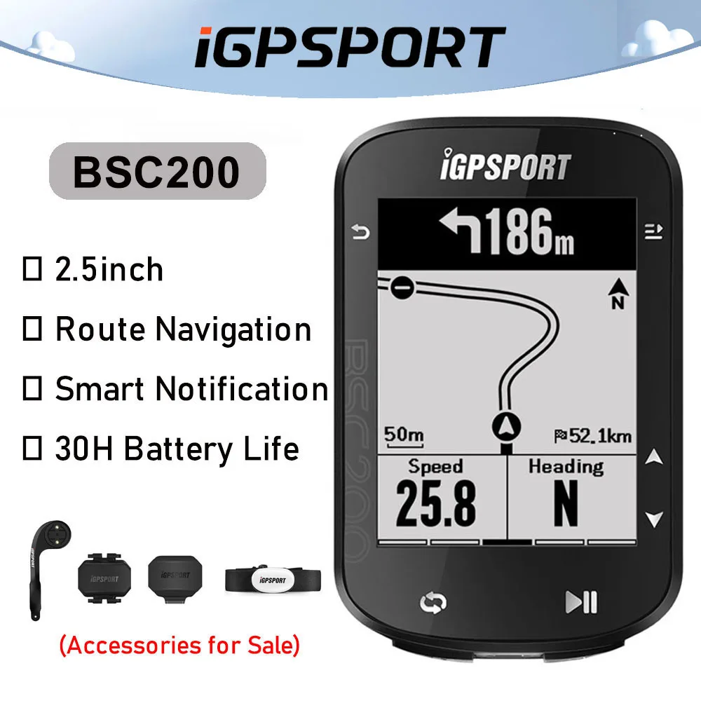 iGPSPORT-BSC200-Bike-Computer-Cycling-Odometer-Wireless-GPS-Speedometer-Bluetooth-ANT-Speed ...