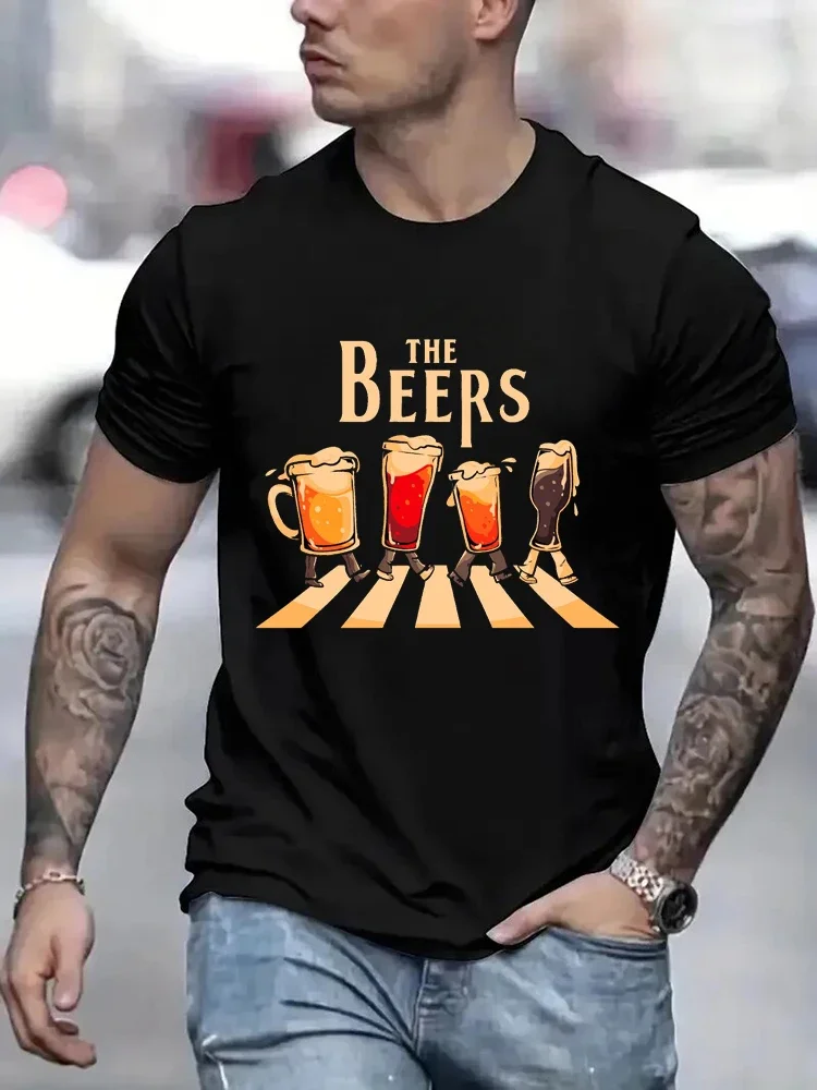 The-Beers-Printing-Men-Tee-Shirts-Breathable-Brand-Tops-Street-Fashion ...