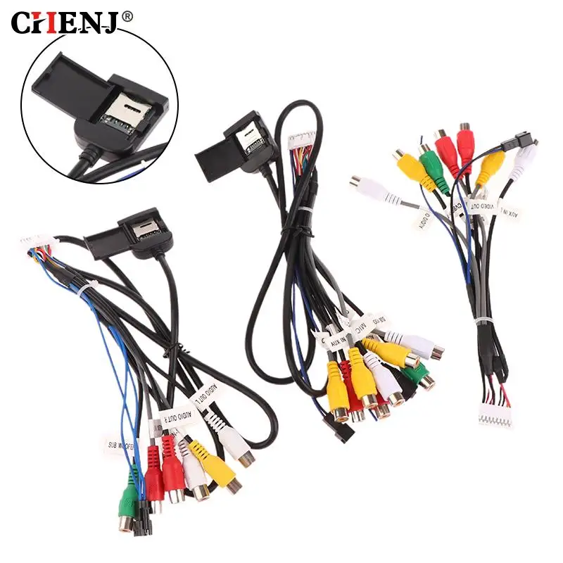 20-P-Plug-Car-Stereo-Radio-RCA-Output-AUX-Wire-Harness-Wiring-Connector ...