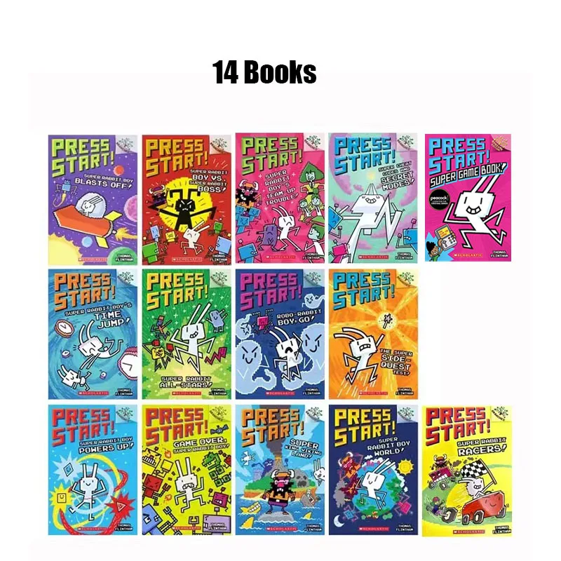 New-14-Books-set-English-Press-Start-Super-Rabbit-Boy-Reading-Edition ...