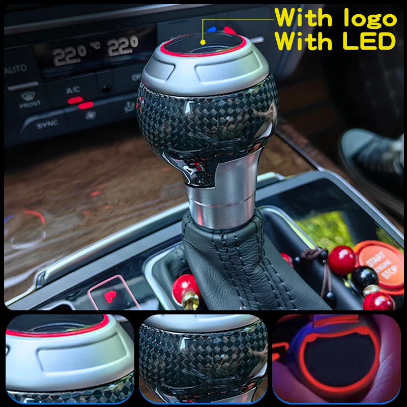 Carbon-Fiber-Gear-Shift-Knob-Metal-with-LED-Lever-Knob-Shift-Lever ...