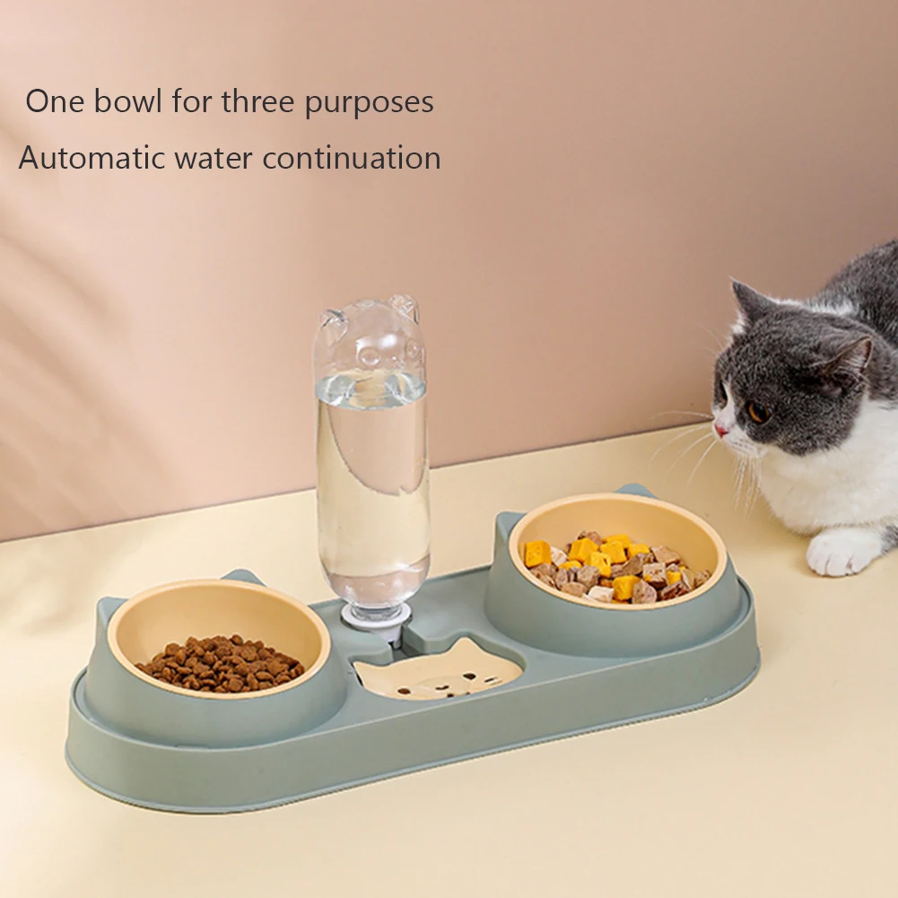 Pet Cat Bowl Automatic Feeder DIY Multi-in-one Splicing