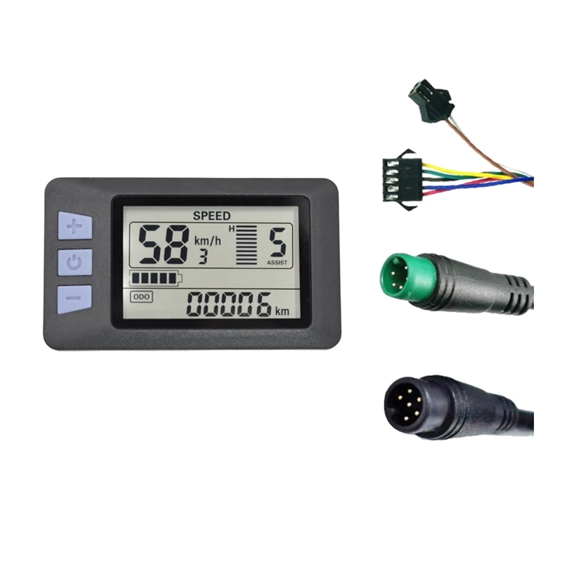 P3H-Electric-Bike-LCD-Display-Meter-Dashboard-Meter-Display-Panel-24V ...