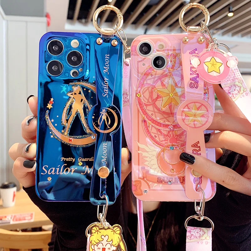 Sailor-Moon-Diamond-Wristband-Phone-Case-for-Iphone-14-13-12-11-X-Xr ...