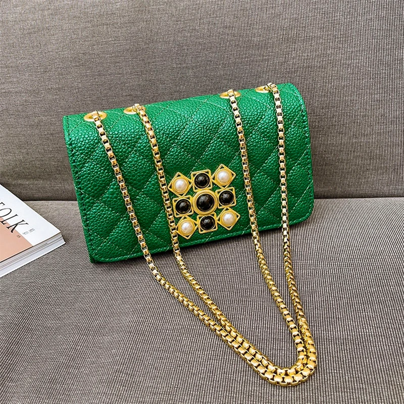 Green-Small-Handbags-For-Women-New-2023-Luxury-Brand-Chain-Shoulder ...