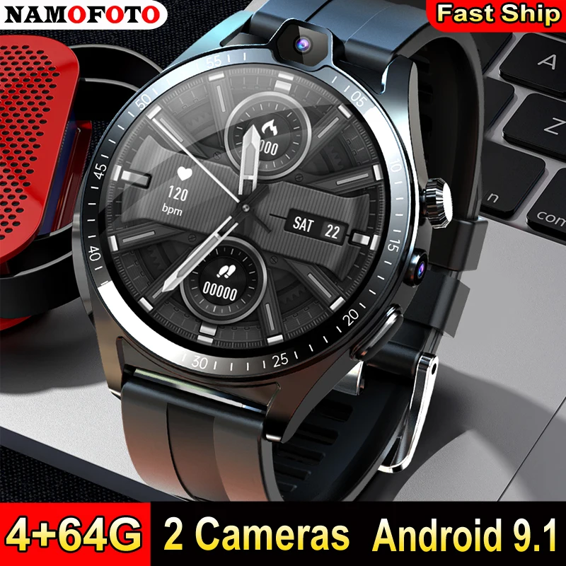 NAMOFOTO-4G-Rel-gio-inteligente-para-homens-Smartwatch-Face-ID-Android ...