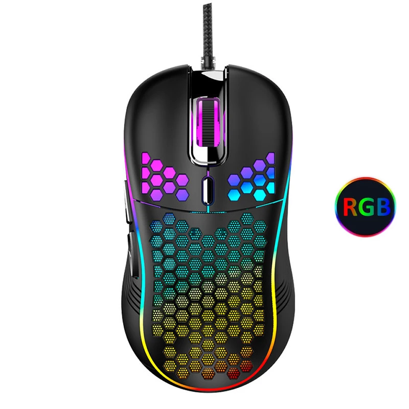 7200 Dpi Rgb Usb Wired Gaming Mouse Lightweight Honeycomb Shell Mouse ...
