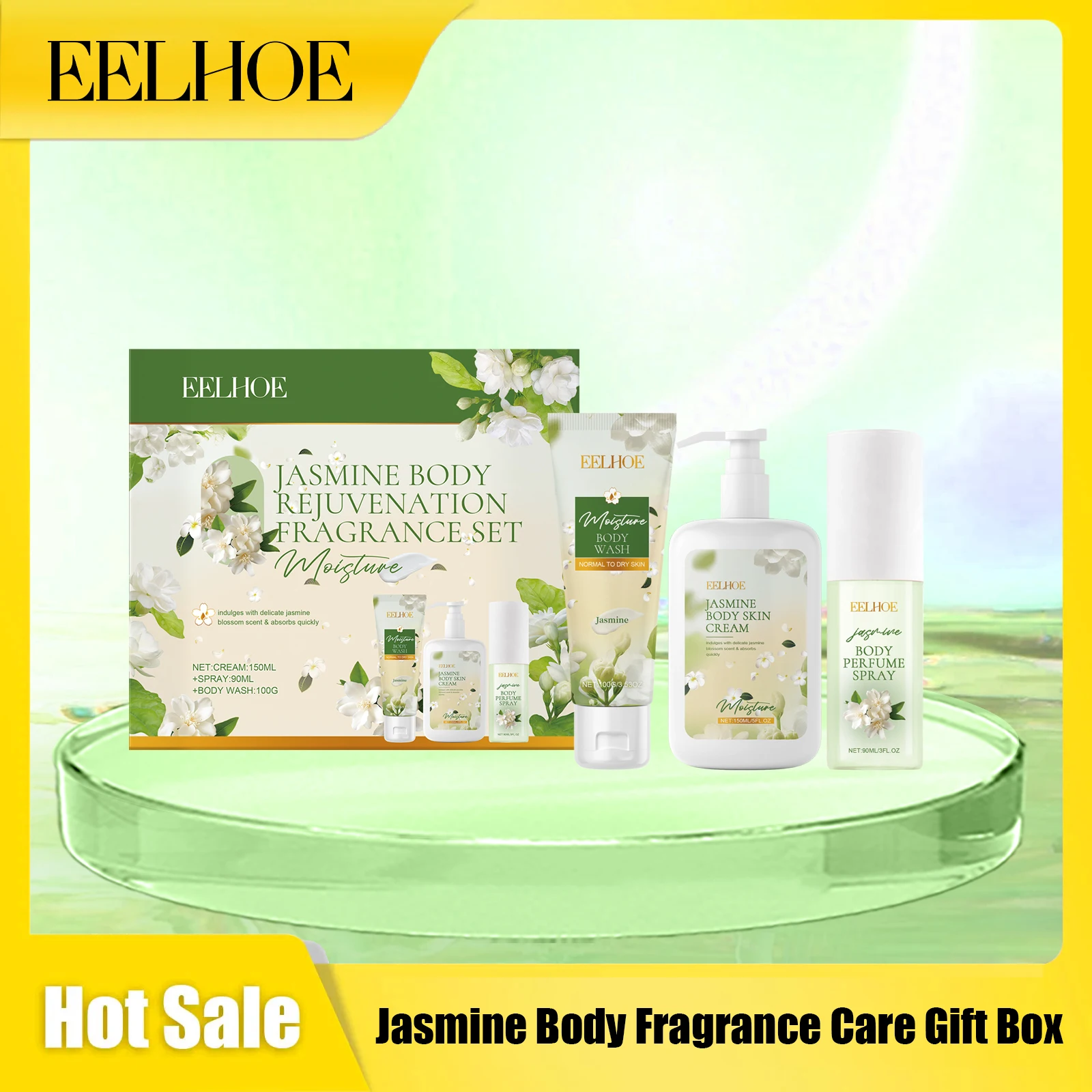 Eelhoe Jasmine Body Fragrance Care Gift Box Keep Freshing Smooth ...