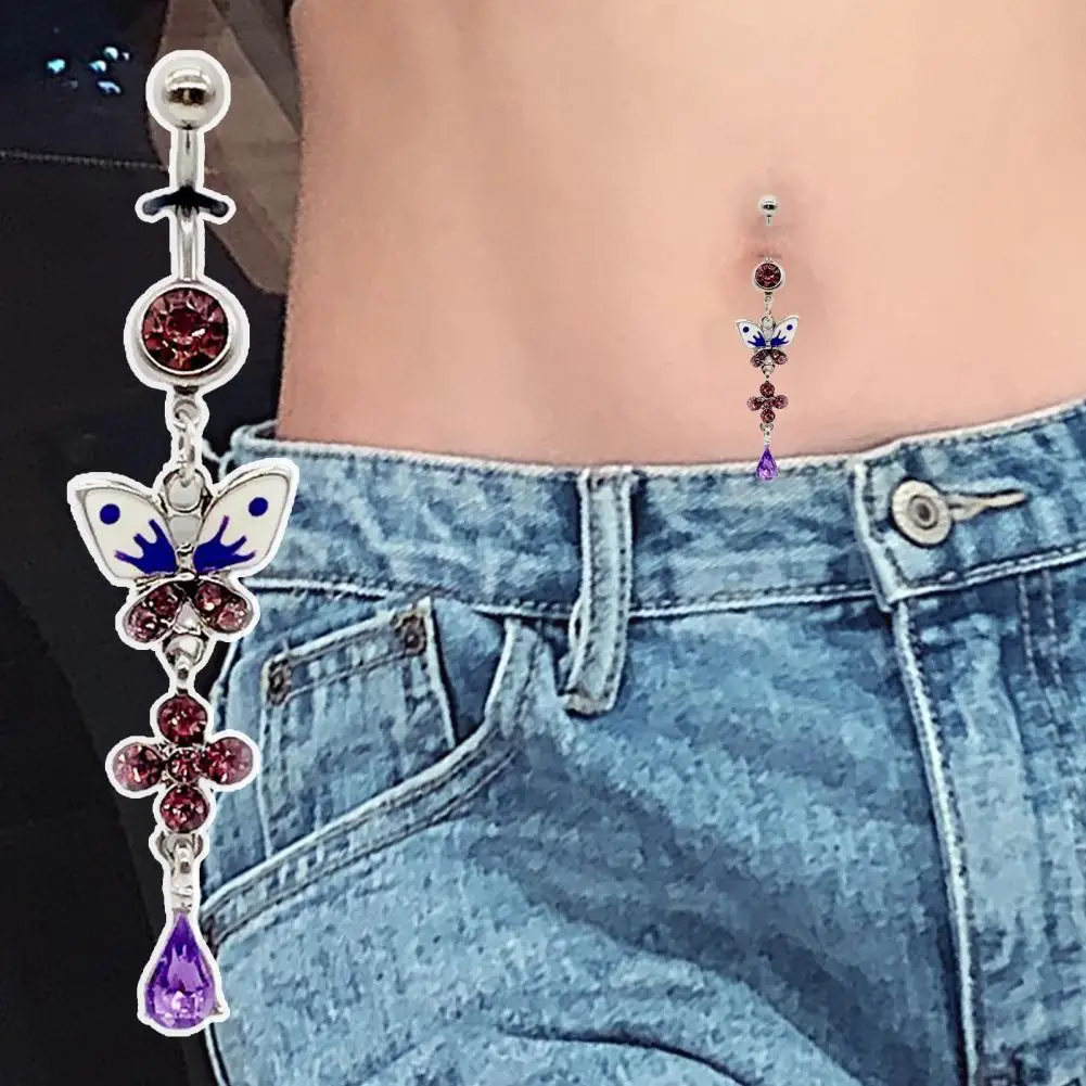 Hot Sales！navel Ring Sexy Geometric Long Tassel Multicolor Decorative ...