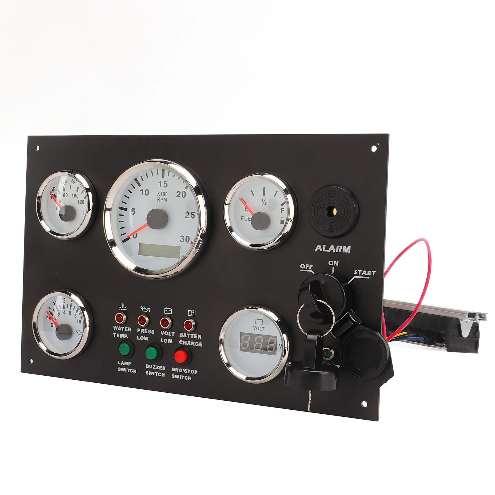 Engine-Dash-Instrument-Panel-with-Engine-Speed-Oil-Level-Pressure-Water ...