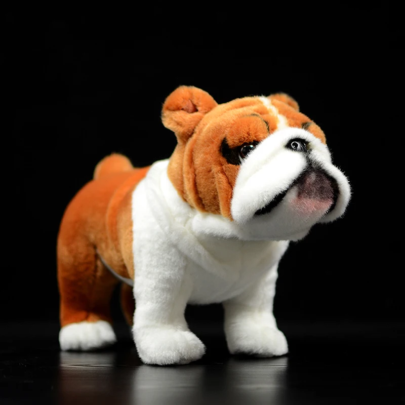 Angry Plush Bulldog Stuffed Plush Toys Simulation Cuddly Soft Lifelike ...