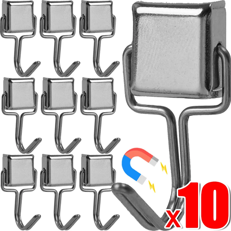 1-10PCS-Strong-Magnetic-Hooks-Square-Load-Bearing-Multi-Purpose-Storage ...