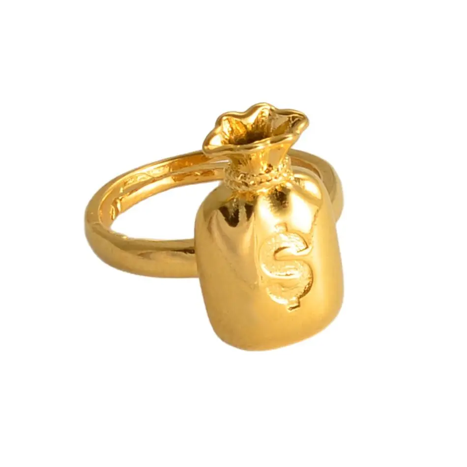 Anniyo-Coin-Symbool-Geld-Tas-Ring-Voor-Vrouwen-Meisjes-Goud-Kleur ...