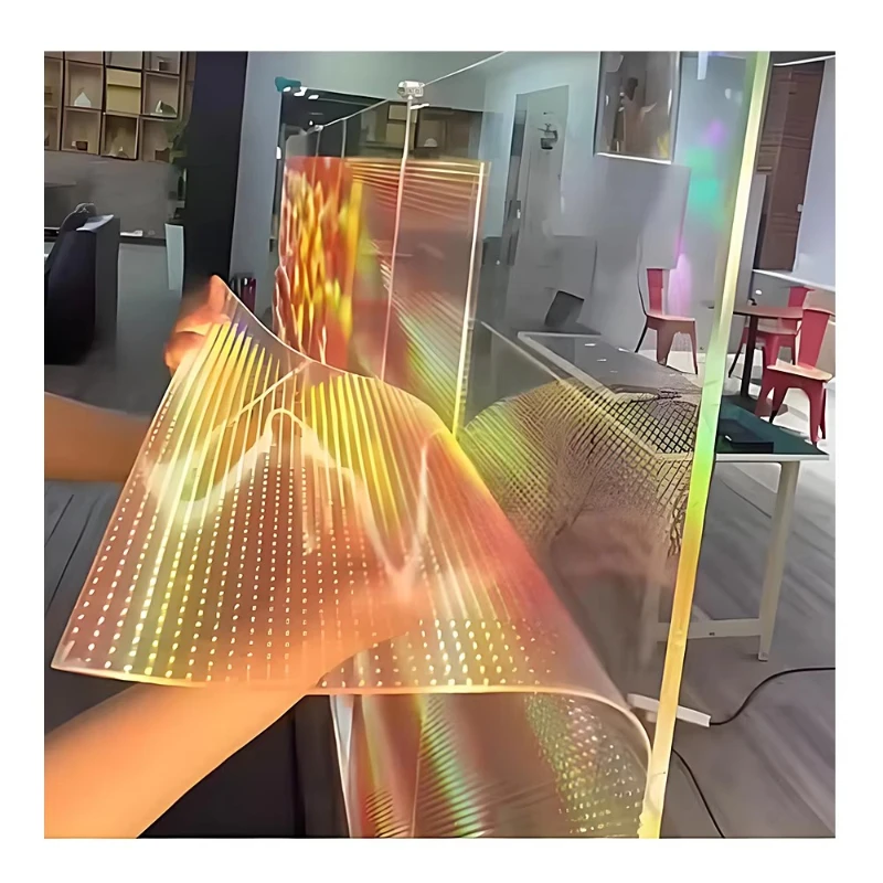 P10 Flexible Transparent Led Film Screen on Shopping Mall Windows Glass ...
