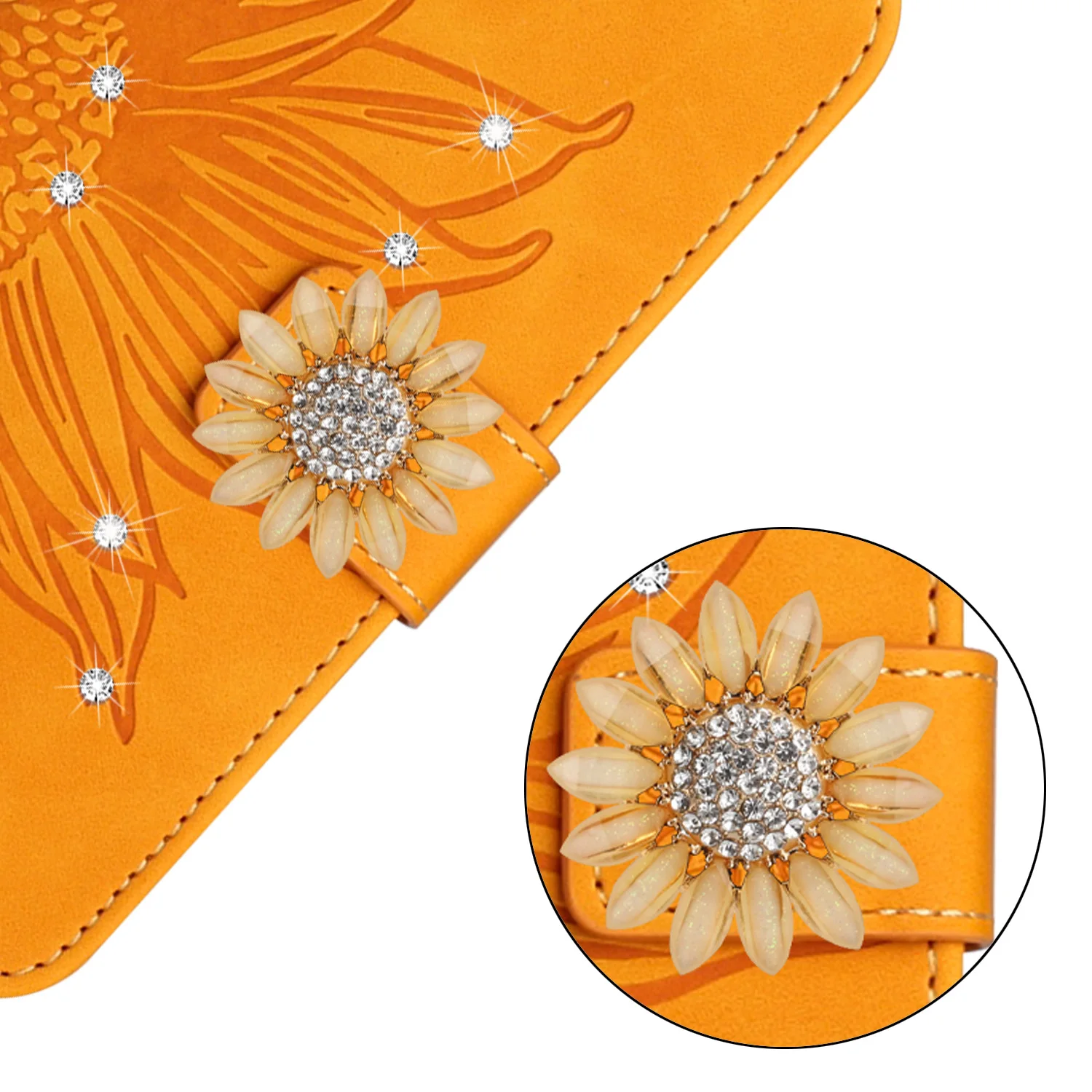 Glitter Leather Wallet Flip Phone Case - Elegant Protective Cover with ...