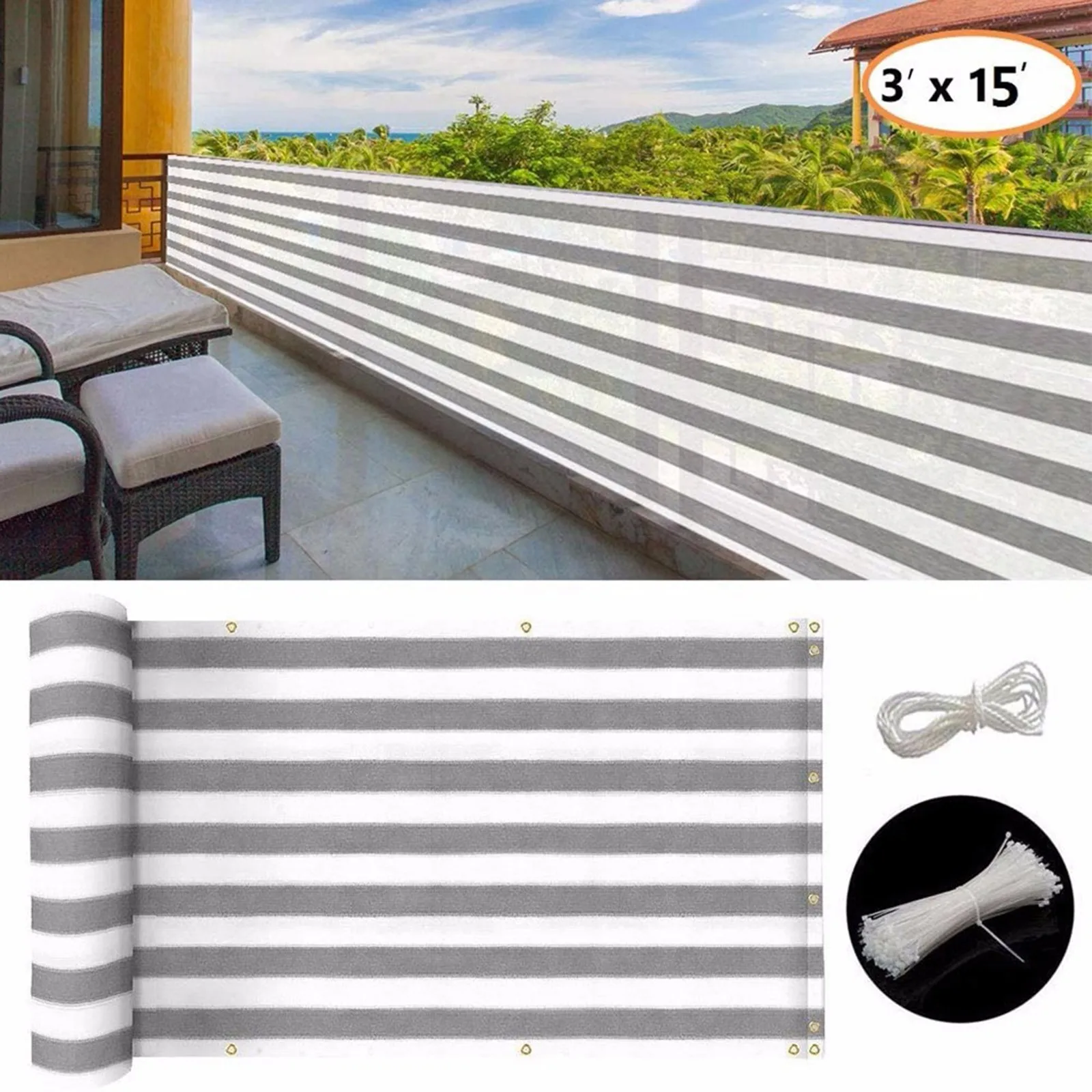 3ft-Screen-X16-4ft-Screen-Balcony-Privacy-Cover-Fence-Patio-Full-Size ...