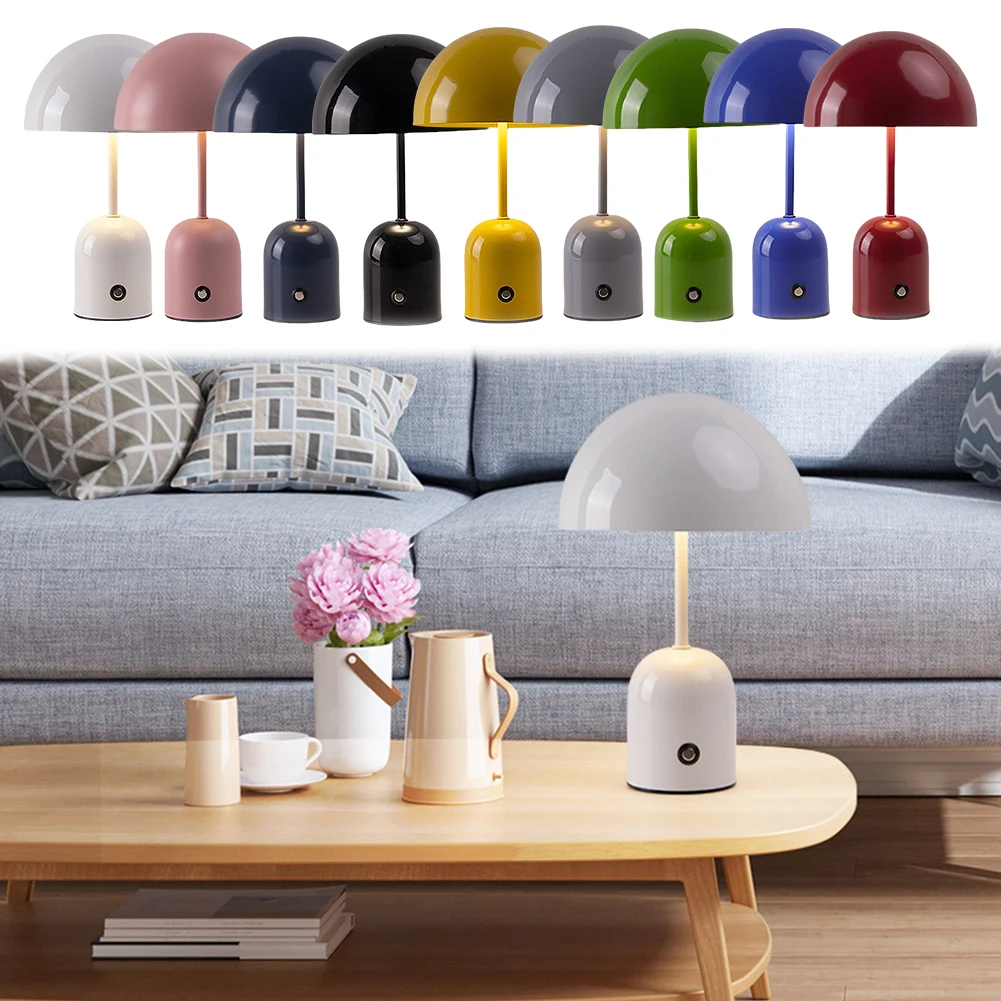 Nordic-Fashion-Table-Lamp-Cordless-Mushroom-Table-Lamp-USB-Rechargeable ...