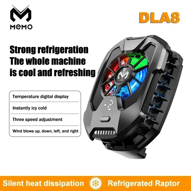 MEMO DLA8 Mobile Phone Game Cooler Semiconductor Fast Cooling Fan ...
