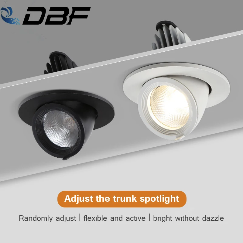 Downlight-For-Commercial-Lighting-360-Rotatable-COB-Recessed-Downlights ...