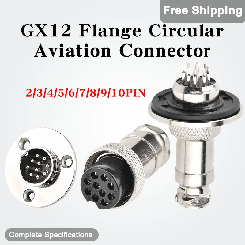 Flange-macho-e-f-mea-Conector-Circular-Avia-o-Montagem-de-Fixa-o-GX16-2 ...