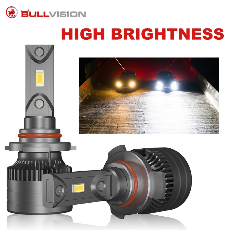 Bullvision h7 h11 h9 h8 9005 hb3 9006 hb4 led canbus 6000k alto/baixo carro farol h4 9012 hir2 ...