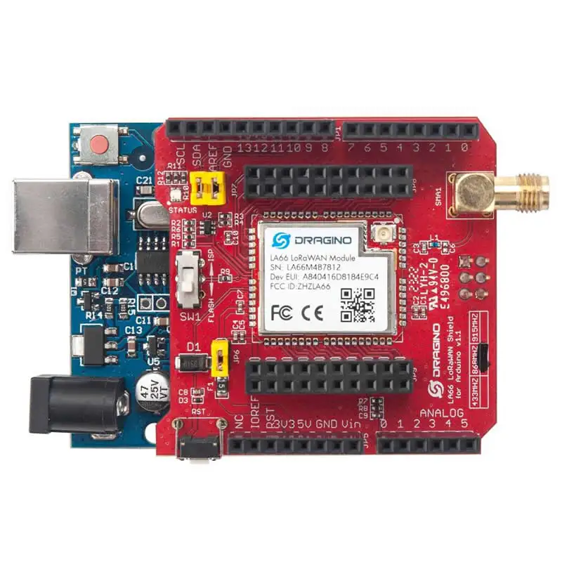 LA66 LoRaWAN Shield IoT Arduino expansion board DIY EU868 IN865 US915 ...