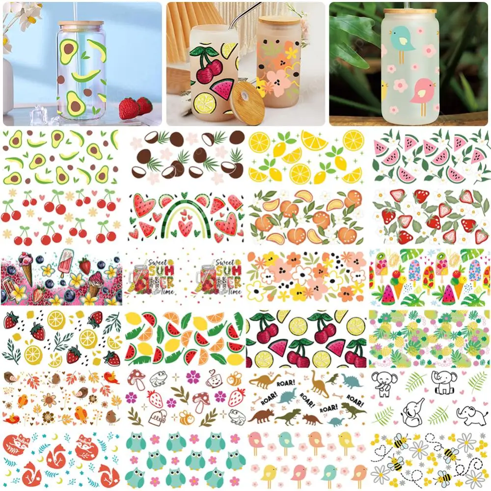 8Pcs-Cartoon-UV-DTF-Cup-Transfer-Stickers-Waterproof-Cup-Wrap-Cartoon ...