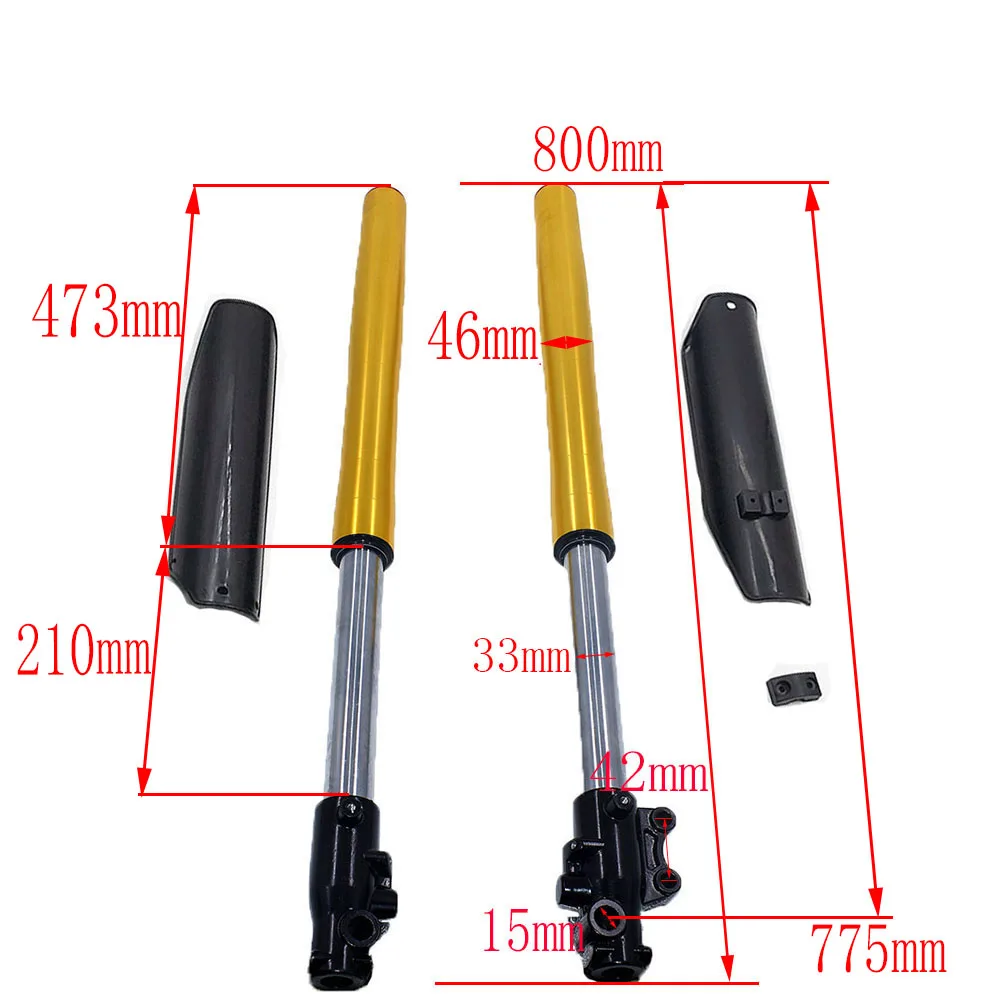 Front 800MM Inverted fork shock absorption 45MM/48MM for Chinese Dirt ...