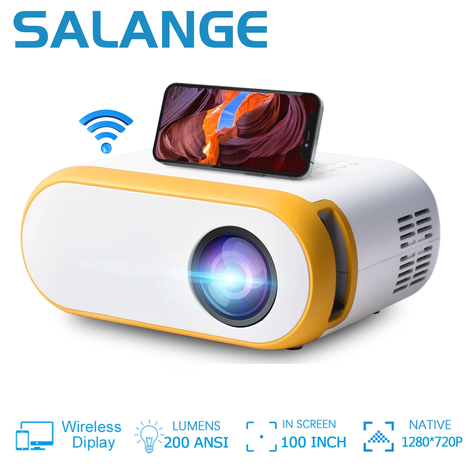 Salange Mini Projector Q11 720P Beamer 2022 New upgraded Portable Home ...