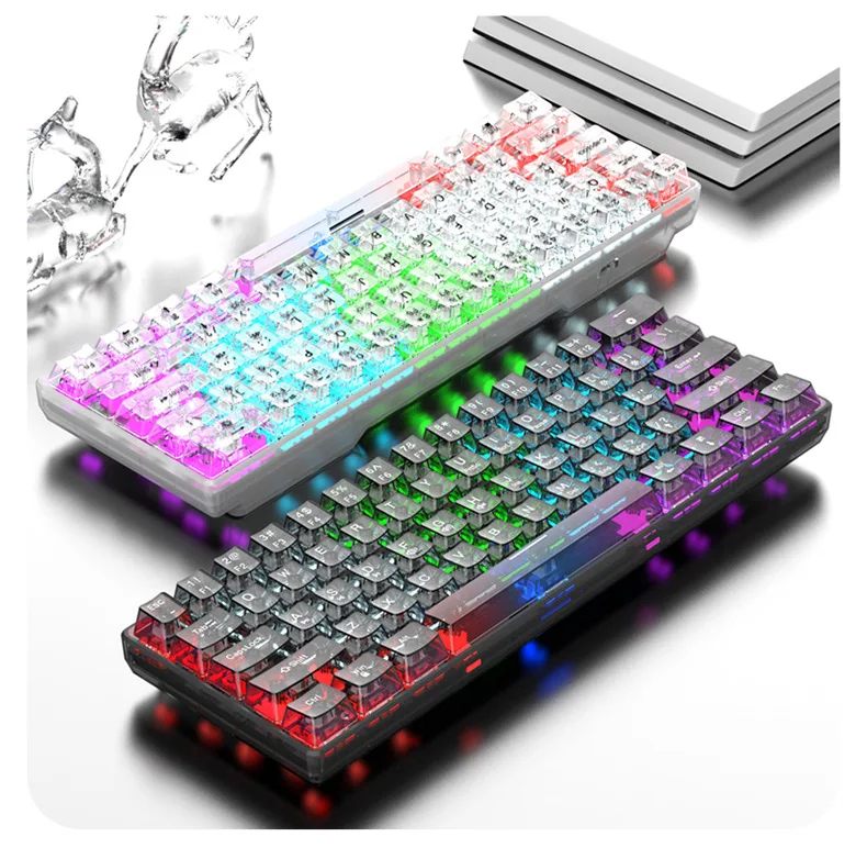 Fully-Transparent-Keyboard-RGB-Backlit-Mechanical-Keyboard-K30-Wired ...