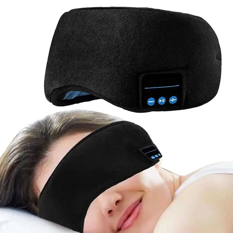 3D Wireless Bluetooths compatible 5.0 Eye Mask Headset Sleep Stereo ...