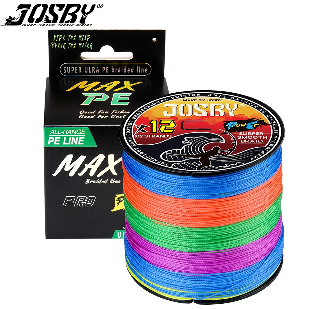 Josby X9/x12 Braided Fishing Line 500m 300m 100m Multifilament Saltwater Pe Carp Wire Multicolor ...