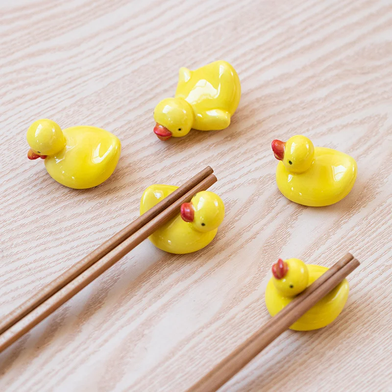 Funny Duck Ceramic Crafts Chopstick Shelf Resturant Household Chopstick ...