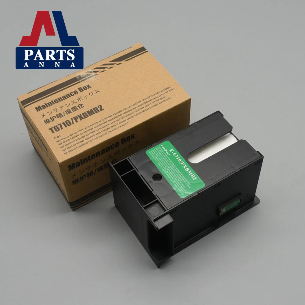 5pcs T6710 Maintenance Box for Epson WF 5110 5190 5620 5690 4630 4640 ...