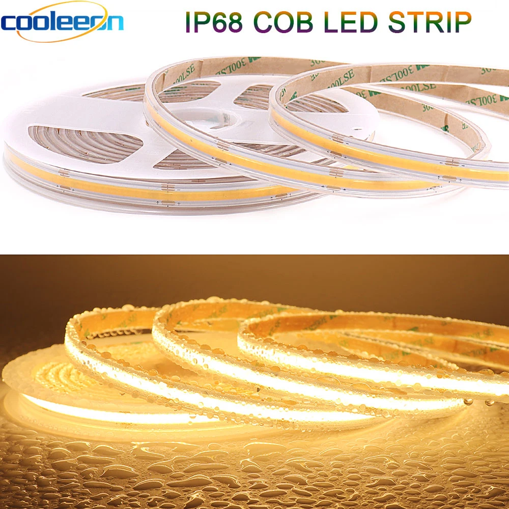 IP68-Waterproof-COB-LED-Strip-Light-Tape-Red-Ice-Blue-Yellow-White ...