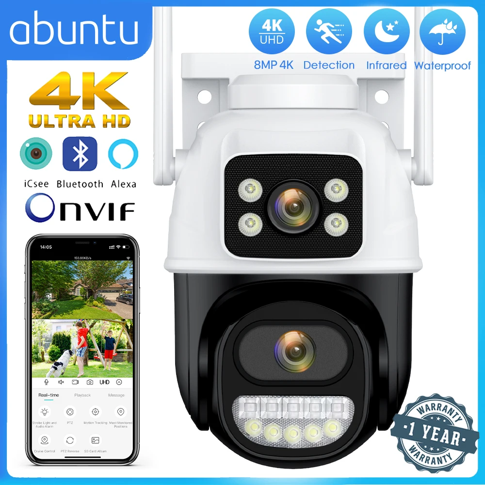 8MP-4K-Dual-Lens-WIFI-Camera-Outdoor-Dual-Screen-Night-Vision-Video ...